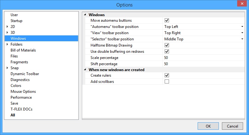 System Fundamentals. Customization > Customizing System > “Windows” Tab